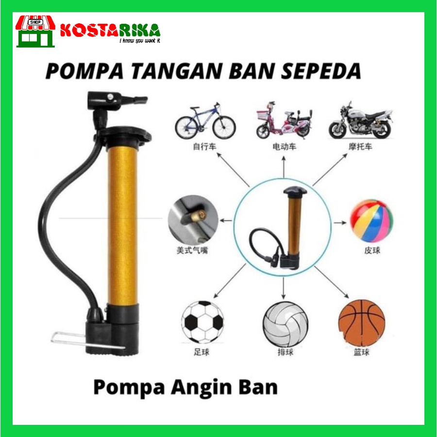 Jual Pompa Angin Mini Pompa Angin Ban Sepeda Pompa Speda Mini Portable ...