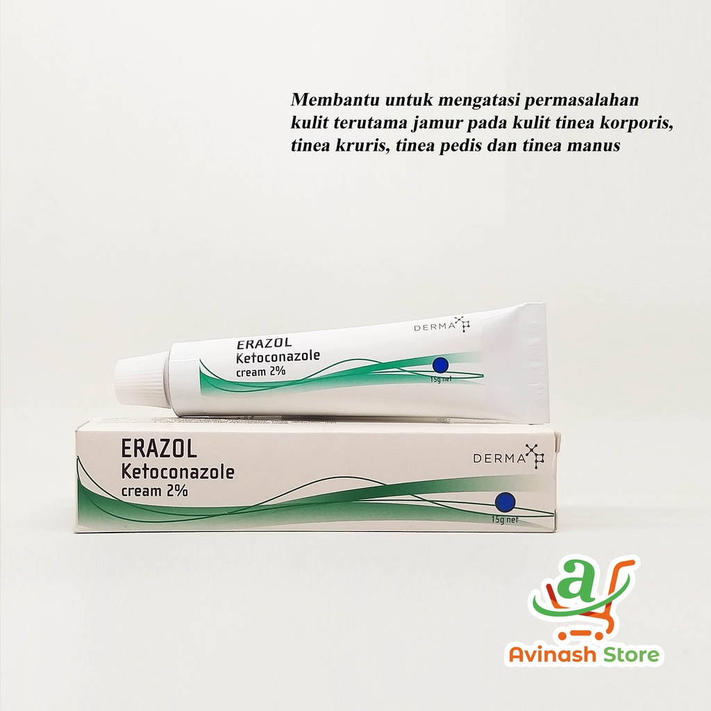 Jual ERAZOL 2% CREAM TUBE 15 GRAM MENGATASI INFEKSI JAMUR KULIT PADA ...