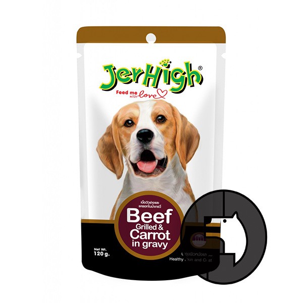Jual jerhigh 120 gr dog beef grilled and carrot in gravy | Shopee Indonesia