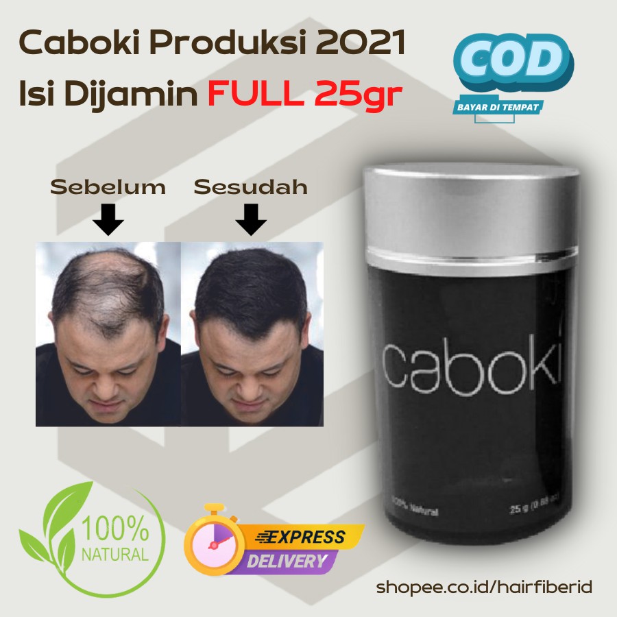 Jual Caboki 25gr Hair Building Fiber Isi Dijamin Full Penuh Serbuk ...