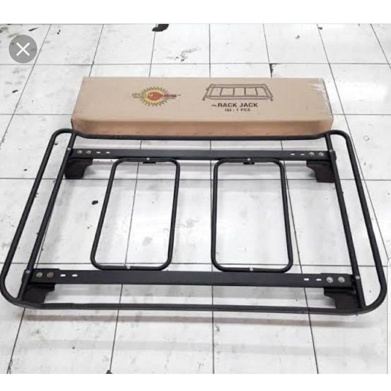 Jual Rack atas/Roofrack/Rack atap mobil model Rack Jack Kaki 4 Hitam ...