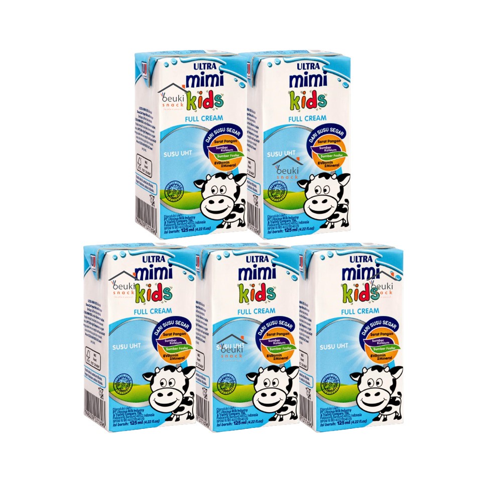 Jual 5PCS Ultra Milk Mimi Kids Full Cream Minuman Susu UHT untuk Anak ...