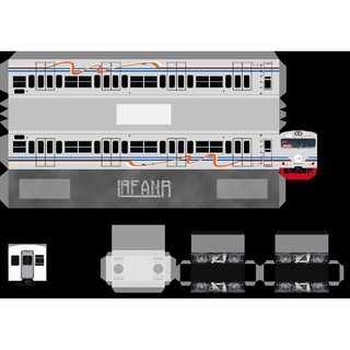 Jual lembaran pola papercraft KRL skala 50 | Shopee Indonesia