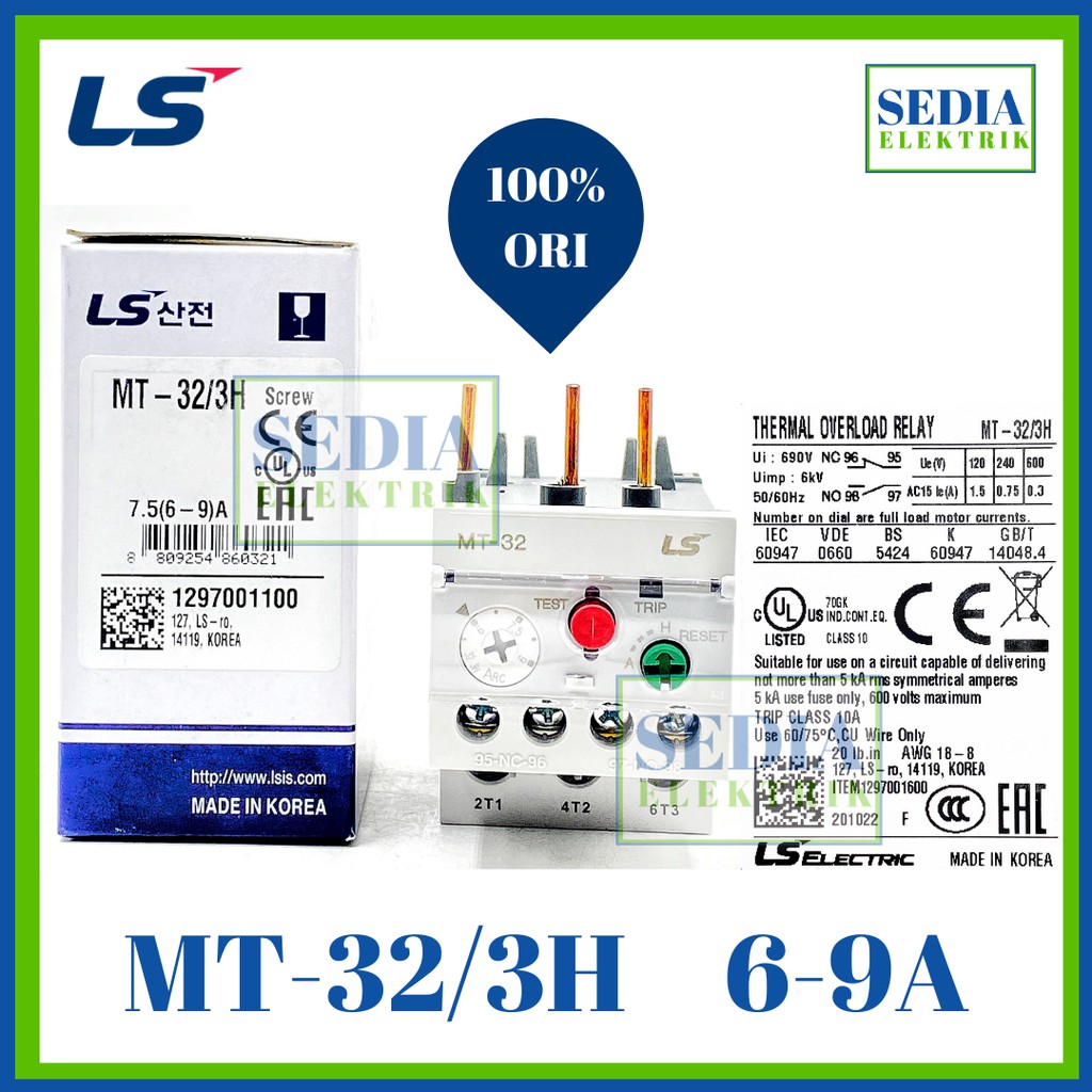 Jual LS THERMAL OVERLOAD RELAY MT-32/3H 6-9A 7.5A MT-32 MT 32 | Shopee Indonesia