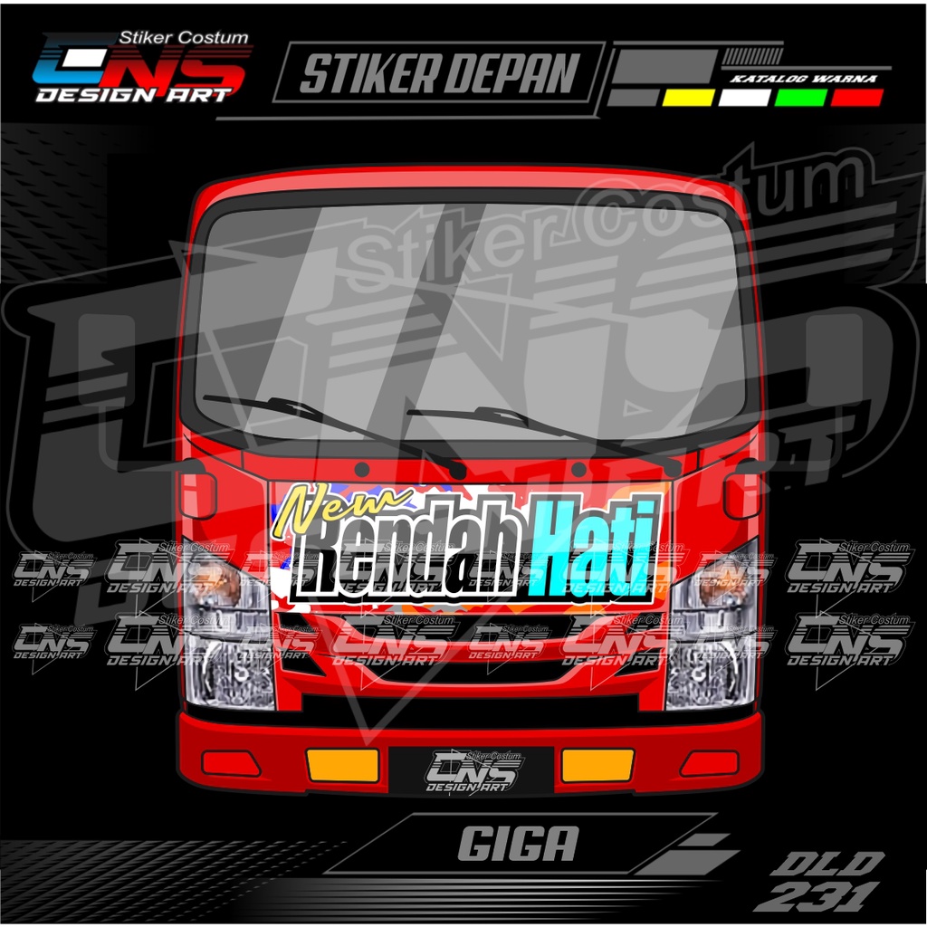 Jual Stiker Kabin Depan TRUK ISUZU GIGA NEW RENDAH HATI Custom Bisa ...