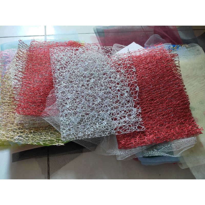 Jual Paket kain Bucket bunga isi 5 macam ukuran kecil/kain tile /kain ...