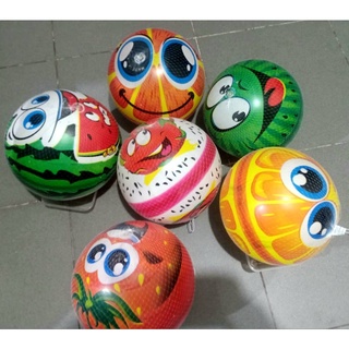 Jual Mainan anak bola karakter buah 20cm - bola karet buah karakter ...