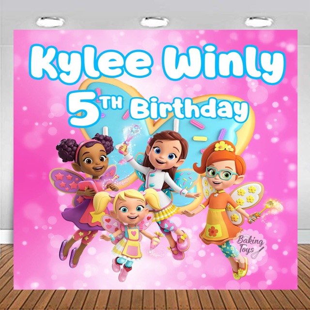 Butterbean Cafe Backdrop Birthday / Hiasan Dinding / Banner flexi ...