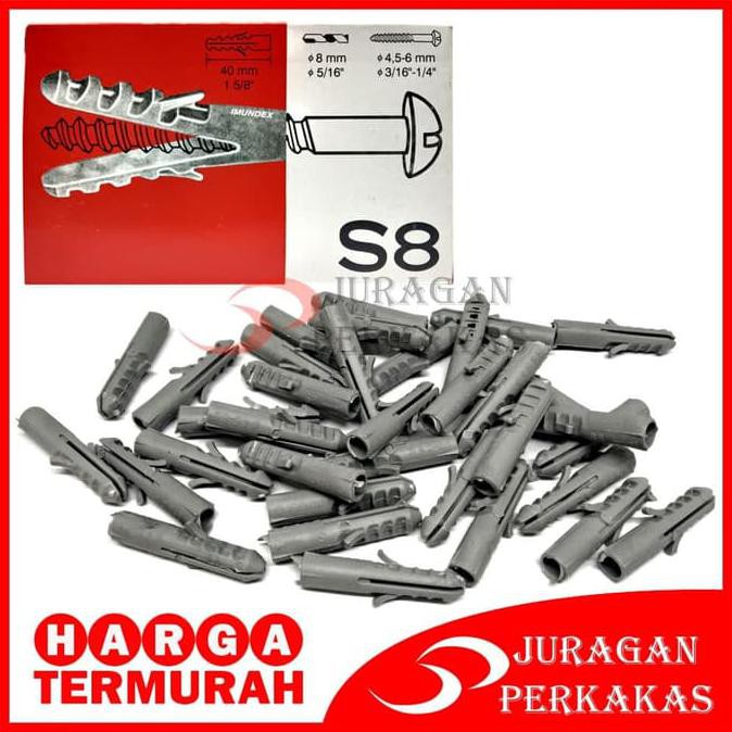 Jual IMUNDEX S8 FISHER FISER MATABOR 8 MM SEKRUP BAUT SKRUP 1 PAK 100 PCS | Shopee Indonesia