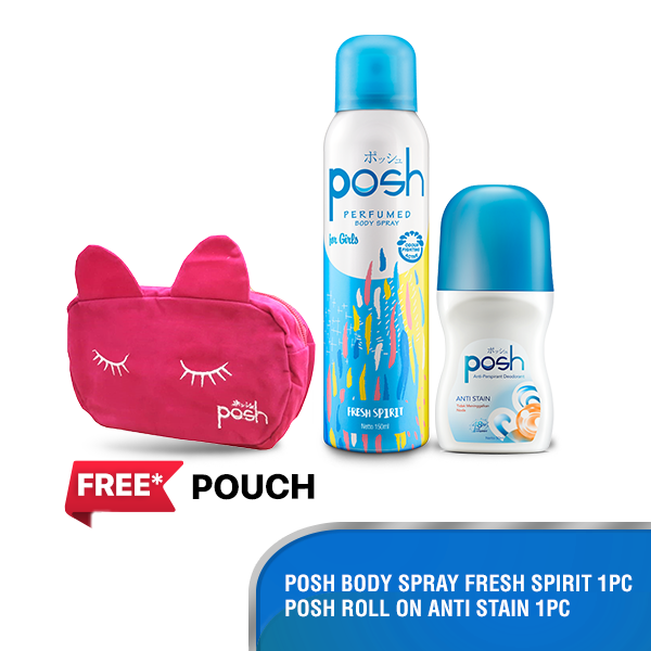 Bodyspray Posh Fresh Spirit 150 ml + Posh Anti Stain Deodoran Roll On ...