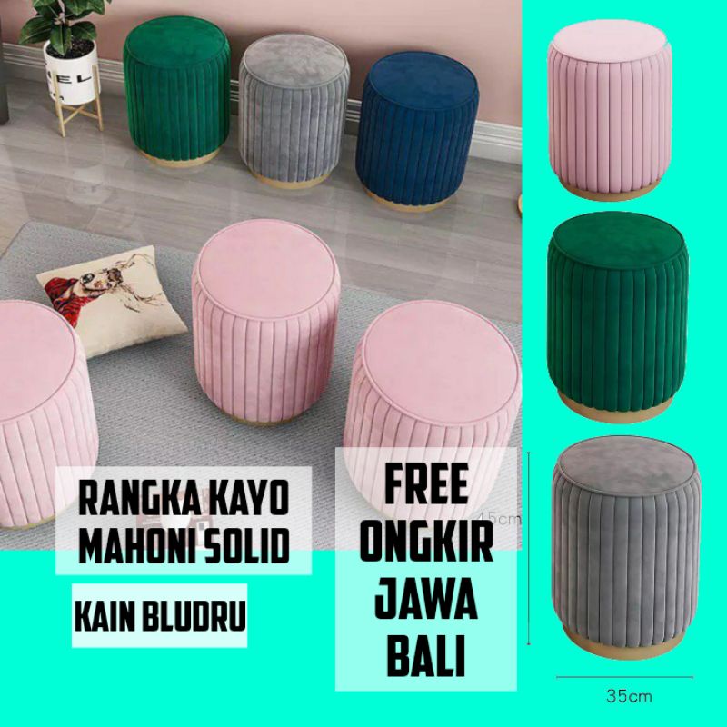 Jual Bangku Kursi Stool Puff Pug Puk Bundar Bulat Ottoman Otoman ...