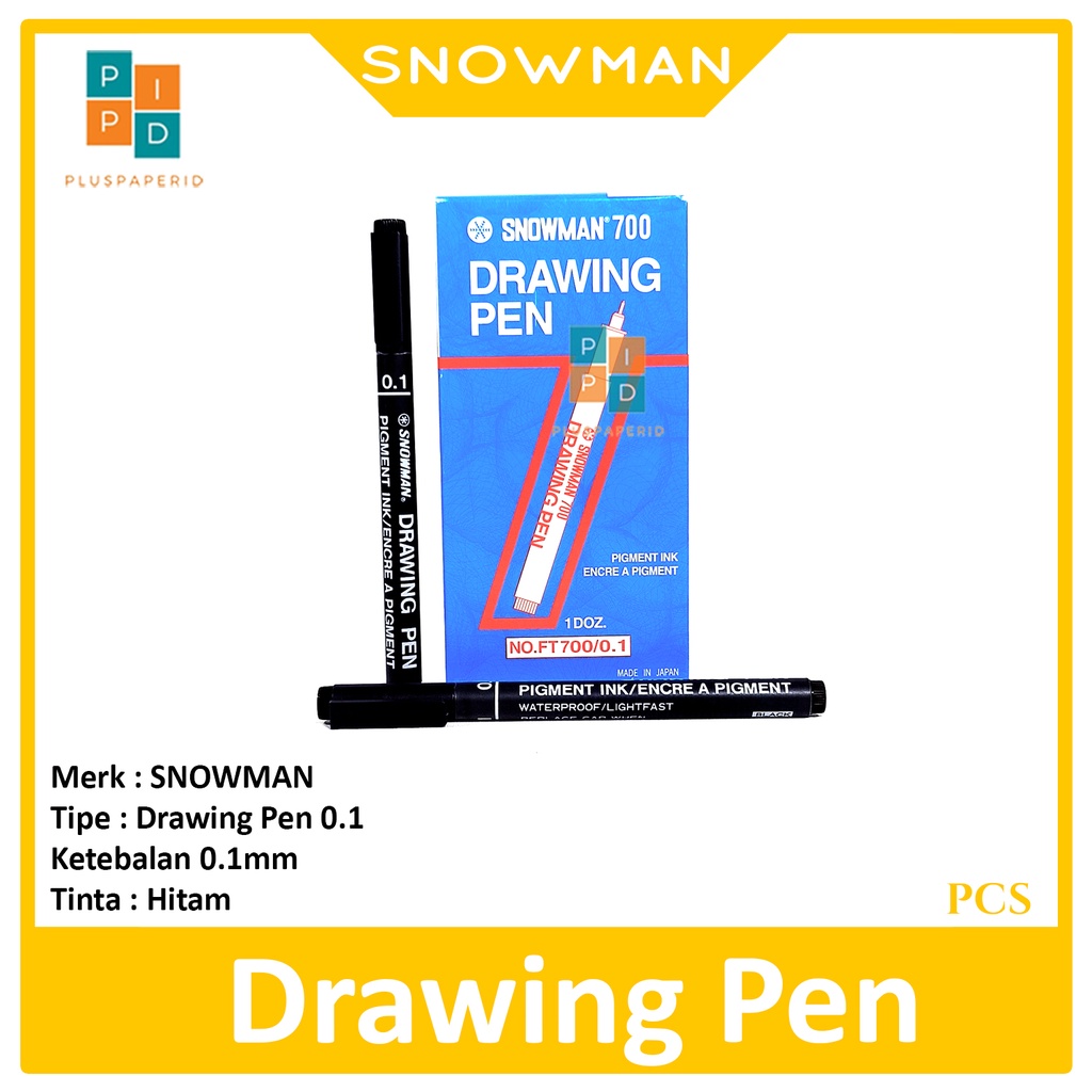 Jual SNOWMAN - Drawing Pen 0.1mm Hitam - Pcs | Shopee Indonesia