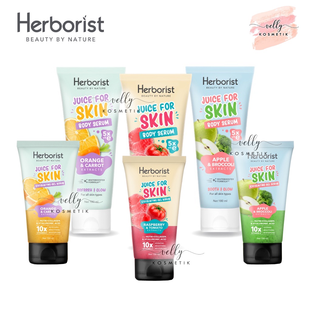 Jual Herborist Juice For Skin Body Serum 180ml | Exfoliating Gel Scrub 150ml | Shopee Indonesia