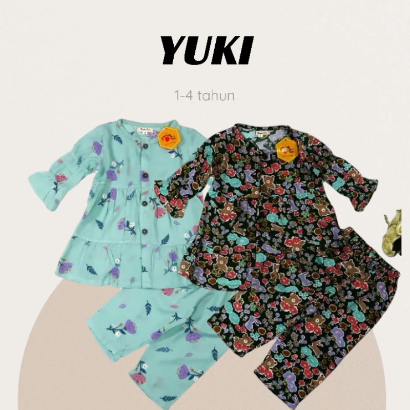 Jual Setelan Panjang anak Perempuan YUKI By Mybee One Set Rayon Baju ...