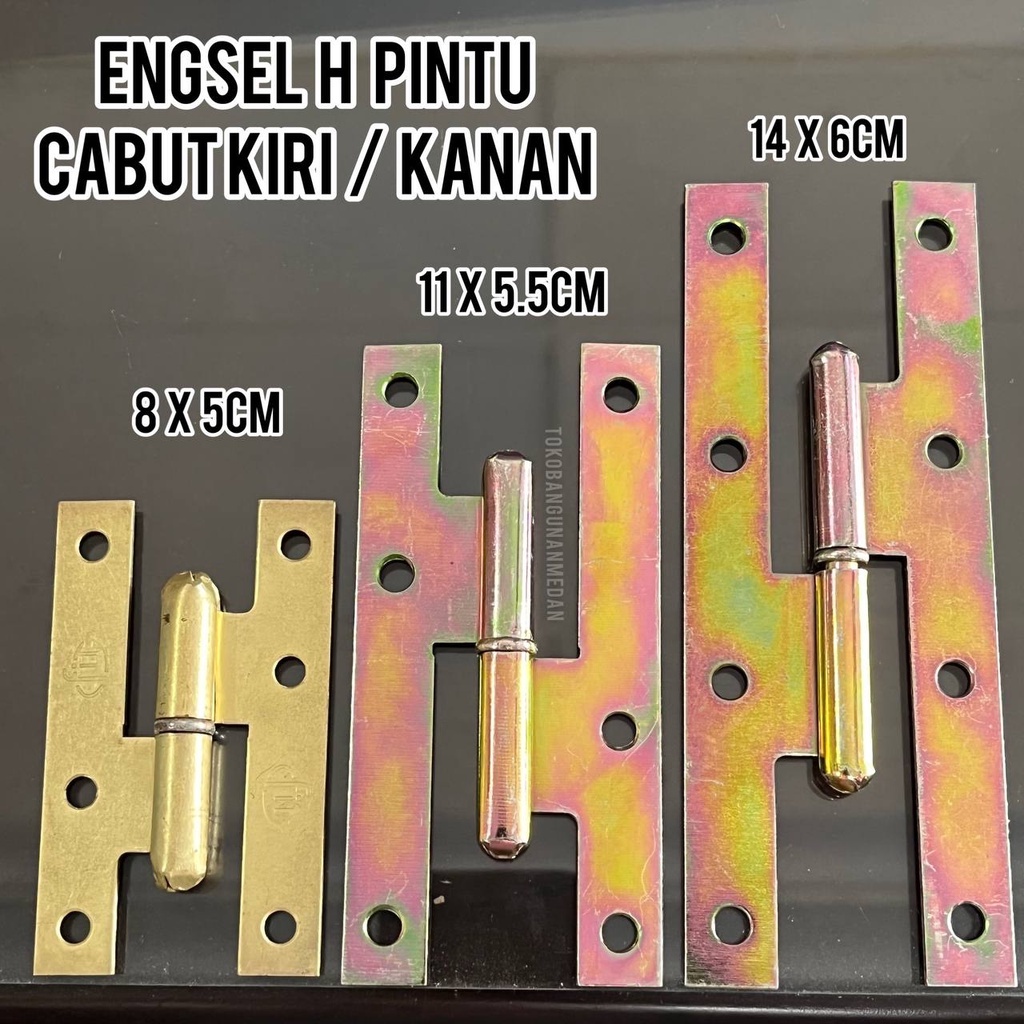 Jual ENGSEL H PINTU CABUT / COPOT KIRI KANAN - 8CM X 5CM | Shopee Indonesia