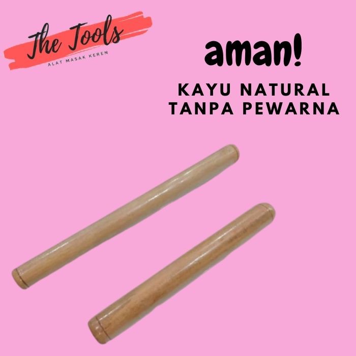 Jual Rolling Pin Kayu Silinder Kecil Tanpa Pewarna Aman Perlengkapan ...