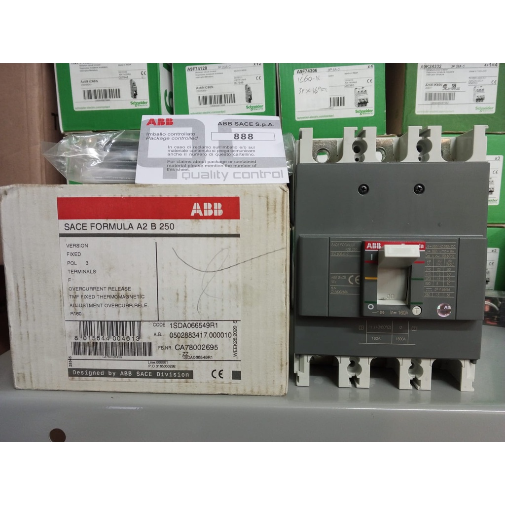 Jual MCCB ABB 3P 250A SACE FORMULA A2 B 250 MADE IN ITALY BEST | Shopee Indonesia