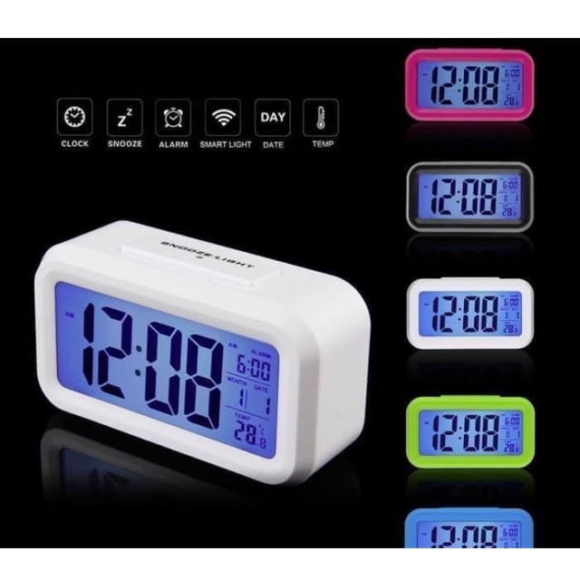 Jual Jam Meja Pintar Weker Digital Jam Multifungsi Desktop Smart Clock ...
