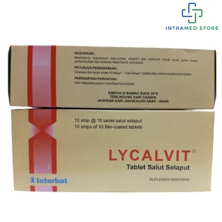 Jual Lycalvit Box isi 100 Tablet - Multivitamin Dan Kalsium Untuk Anak ...