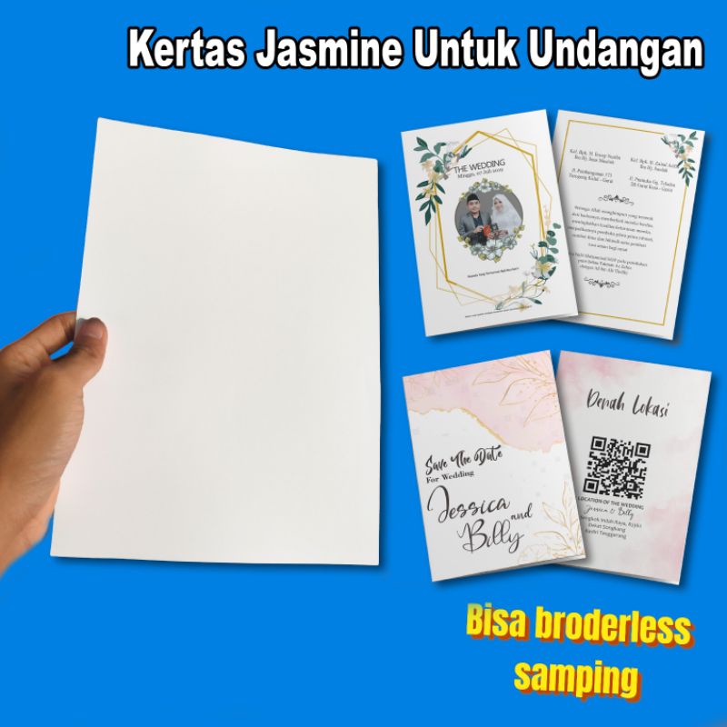 Jual Kertas Jasmine glitter untuk undangan satuan, MINIMAL 100PCS Indonesia|Shopee Indonesia