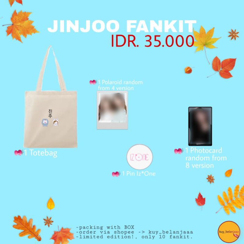 Jual JINJOO FANKIT - KIM MINJOO x AHN YUJIN IZONE Indonesia|Shopee ...
