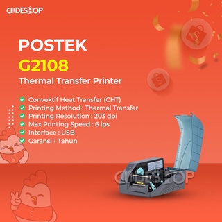 Jual MESIN CETAK LABEL HARGA MERK Postek G-2108/G2108/G 2108 Printer Barcode | Printer Label ...