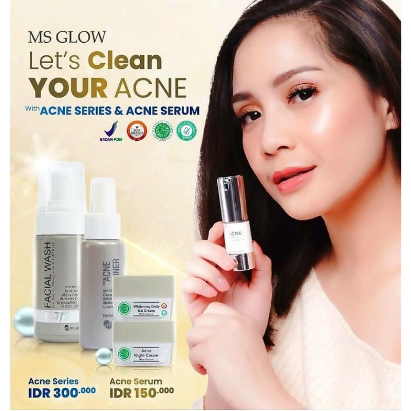Jual MS GLOW ACNE SERIES ( ACNE SET, SERUM acne) | Shopee Indonesia