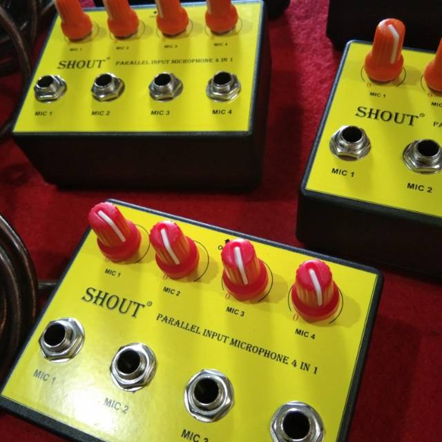 Parallel / Paralel Input Mic / Microphone 4 in 1 ( Cabang Mikrofon ...