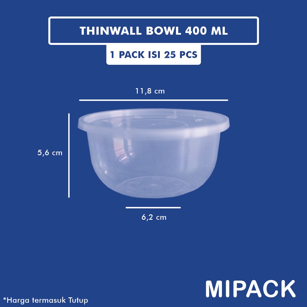 Jual Thinwall Bowl 400 ml | 1 Pack isi 25 PCS | Wadah Makan Plastik ... Jual Thinwall Bowl 400 ml | 1 Pack isi 25 PCS | Wadah Makan Plastik ...