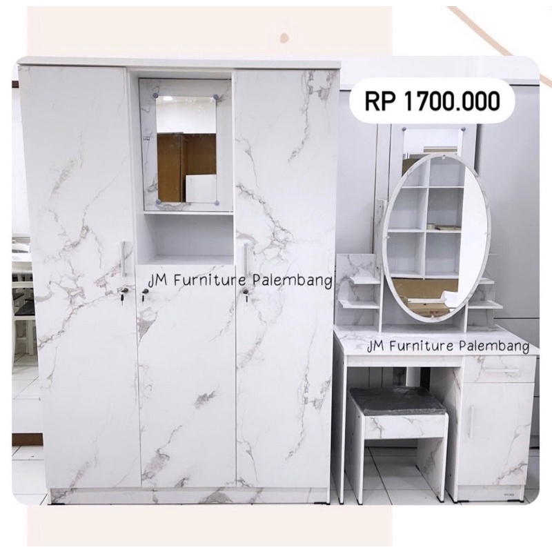 Jual Paket Lemari Meja Rias Marble | Shopee Indonesia