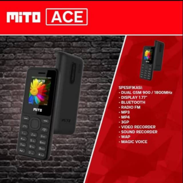 Jual MITO ACE CANDY BAR PHONE 100% ORIGINAL GARANSI RESMI | Shopee ...