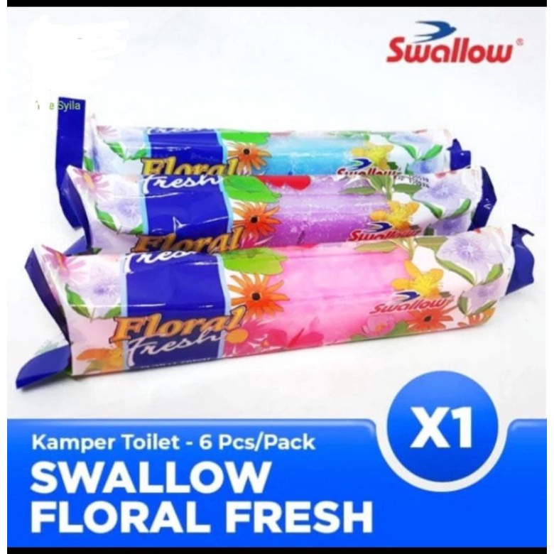 Jual Kamper swallow floral fresh isi 6 pengharum ruangan toilet kapur ...