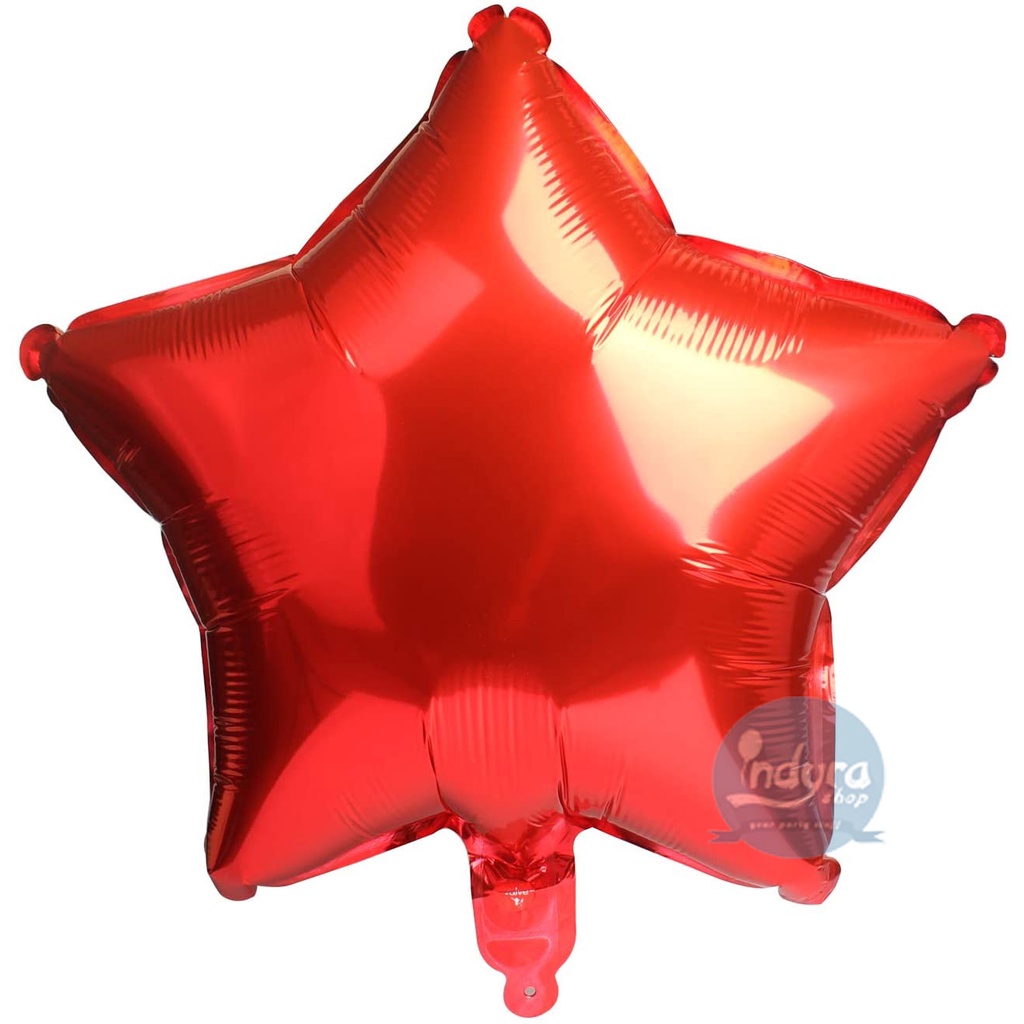 Jual Balon Foil Bintang Merah / Balon Bintang Merah / Balon Star Merah ...