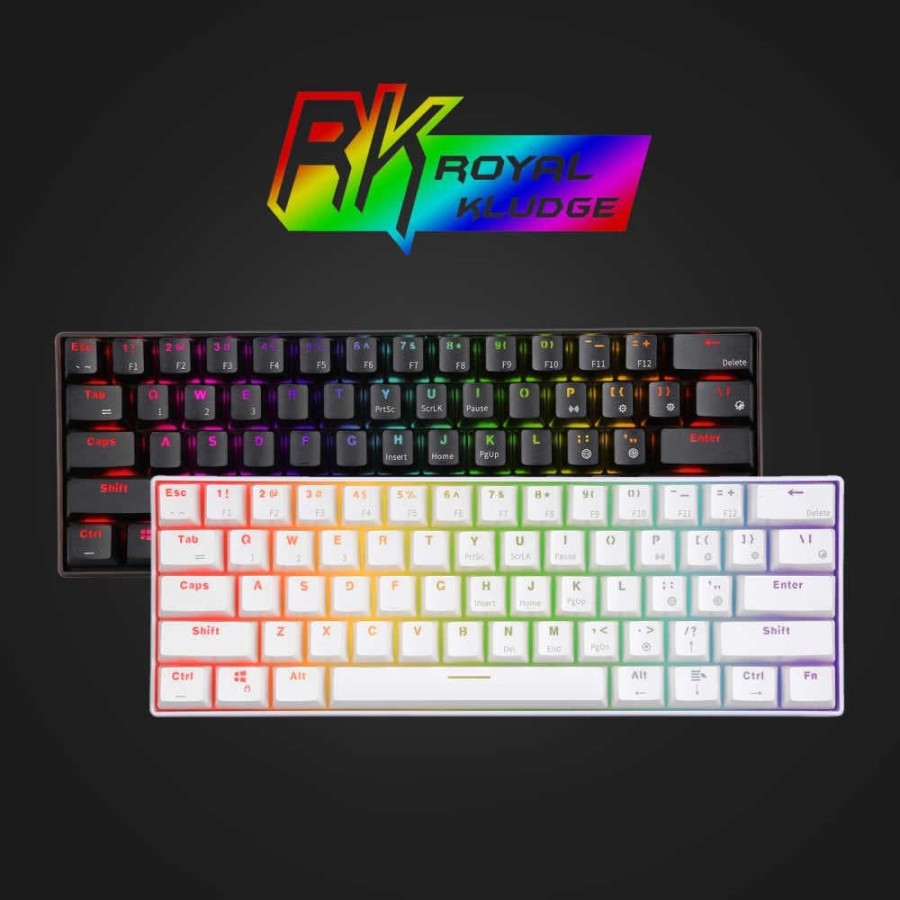 Jual Keyboard Bluetooth Wireless + Wired RK61 Full RGB 60% TKL ...