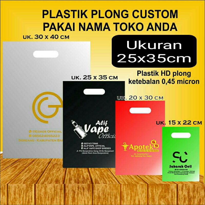 Jual Plastik Sablon Custom Uk. 25x35 | Shopee Indonesia