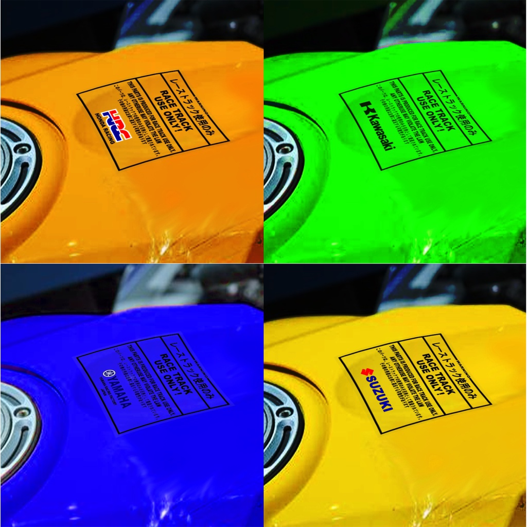 Jual STIKER RACE TRACK USE ONLY TRANSPARAN JAPAN | Shopee Indonesia