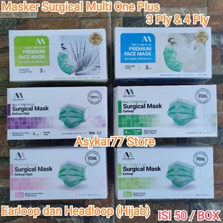 Jual MASKER SURGICAL EARLOOP / MEDIS HIJAB HEADLOOP MULTI ONE PLUS 3 ...