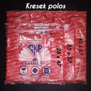 Jual Plastik kresek MERAH ukuran 28 35 40 handle plastik packing ...