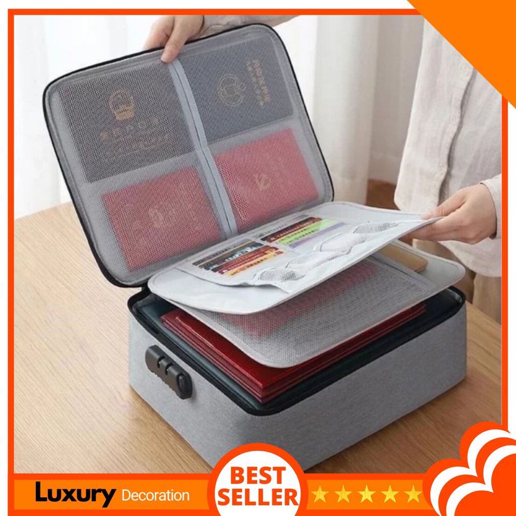 Jual Tas Travel Tas Dokumen Kait Koper 2 Lapis Storage Box Document ...