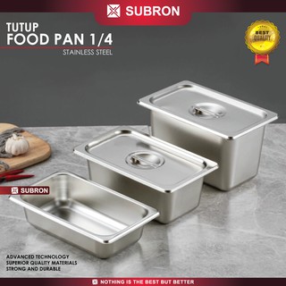 Jual SUBRON Tutup Food Pan 1/4 wadah penyimpan stainless steel gastronom | Shopee Indonesia