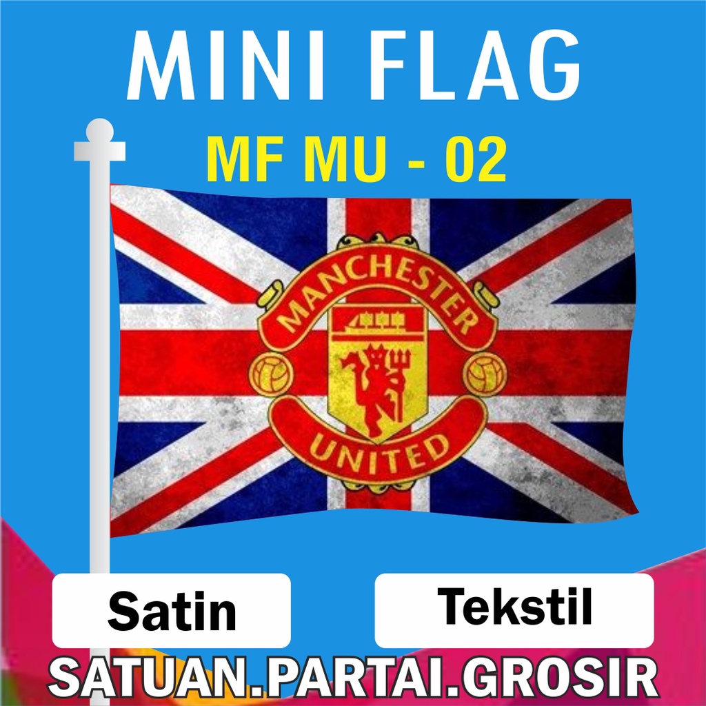 Jual MINI FLAG MANCHESTER UNITED / BENDERA MANCHESTER UNITED RED DEVIL ...
