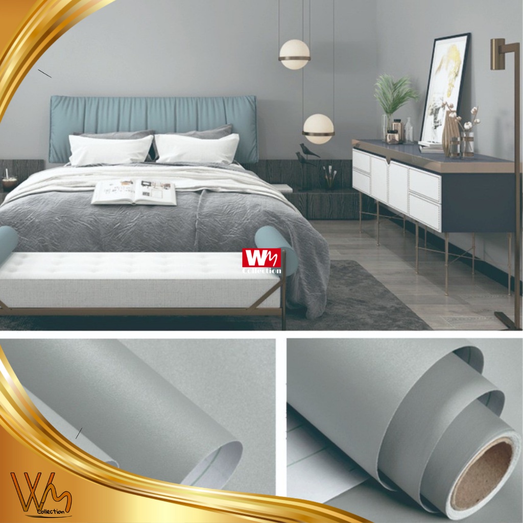 Jual Wallpaper Dinding Sticker Motif Polos Pastel 45cm x 5m Wallsticker ...