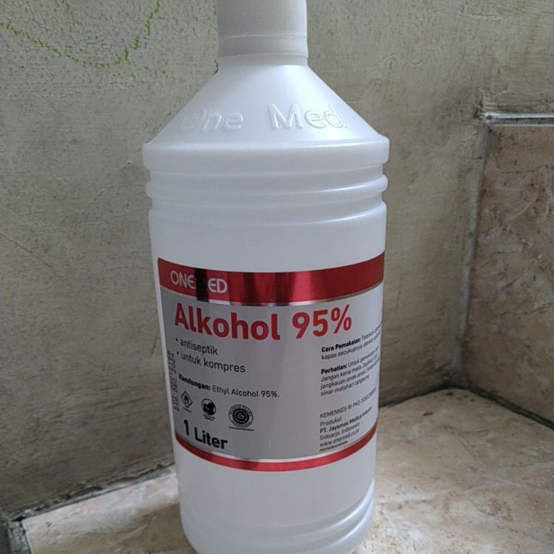 Jual *khusus pengiriman pulau jawa saja!* Alkohol 95% 1 liter Onemed ...