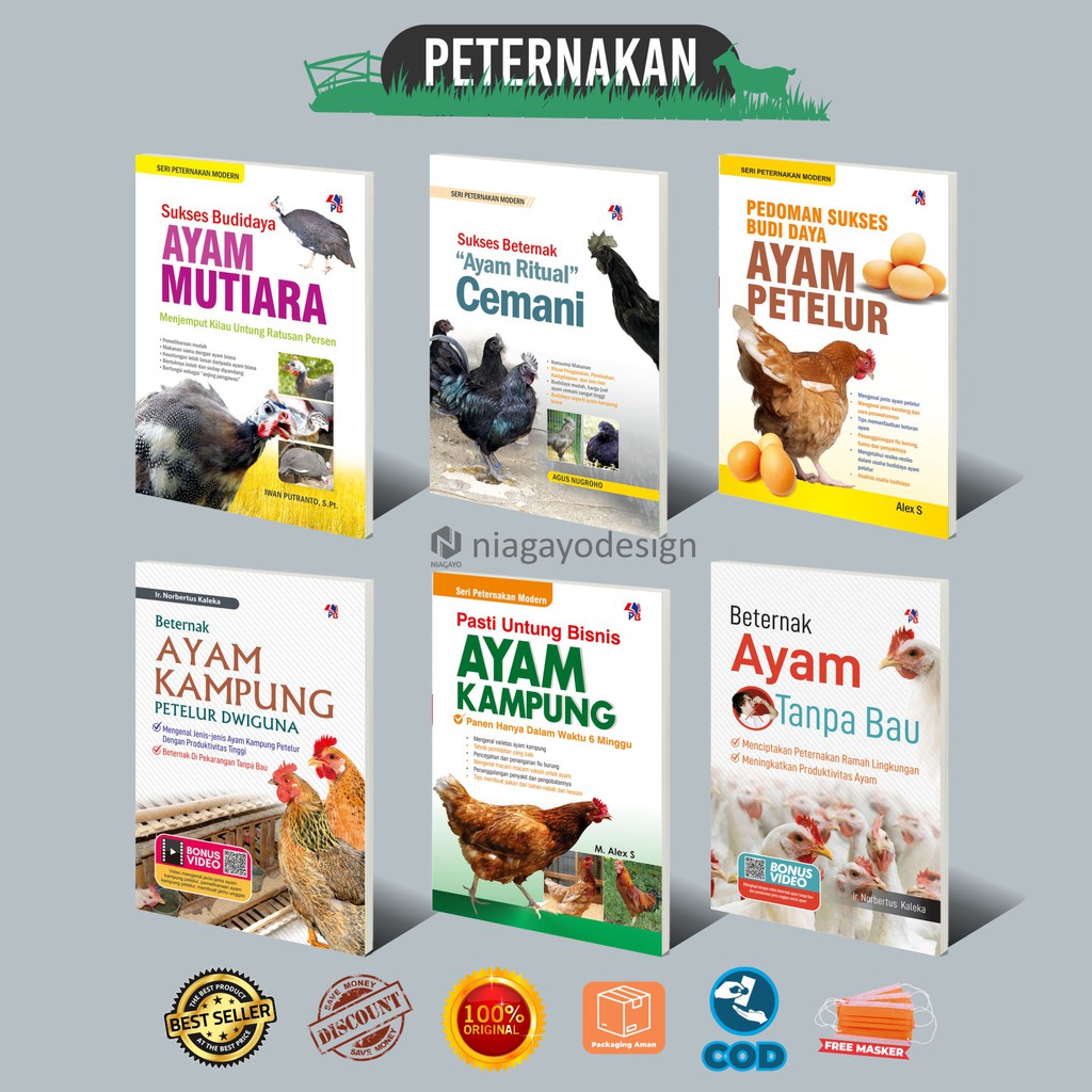 Jual Buku Peternakan Pedoman Sukses Beternak Ayam Kampung, Ayam Petelur, Ayam Cemani, Ayam ...