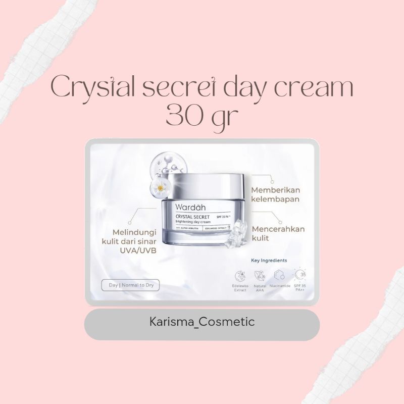 Jual Wardah Crystal Secret Day Cream 30gr | Shopee Indonesia