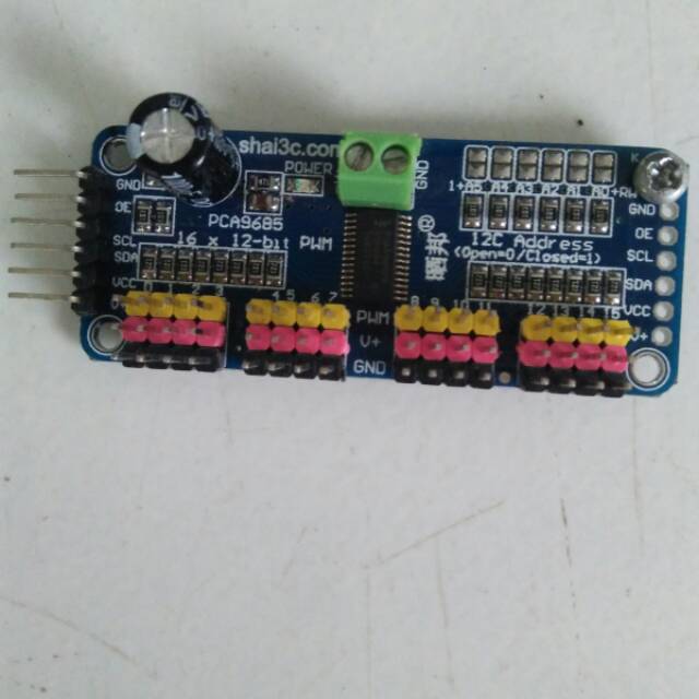 Jual PCA9685 16-Channel 12 bit PWM Servo Motor Driver l2C Module ...