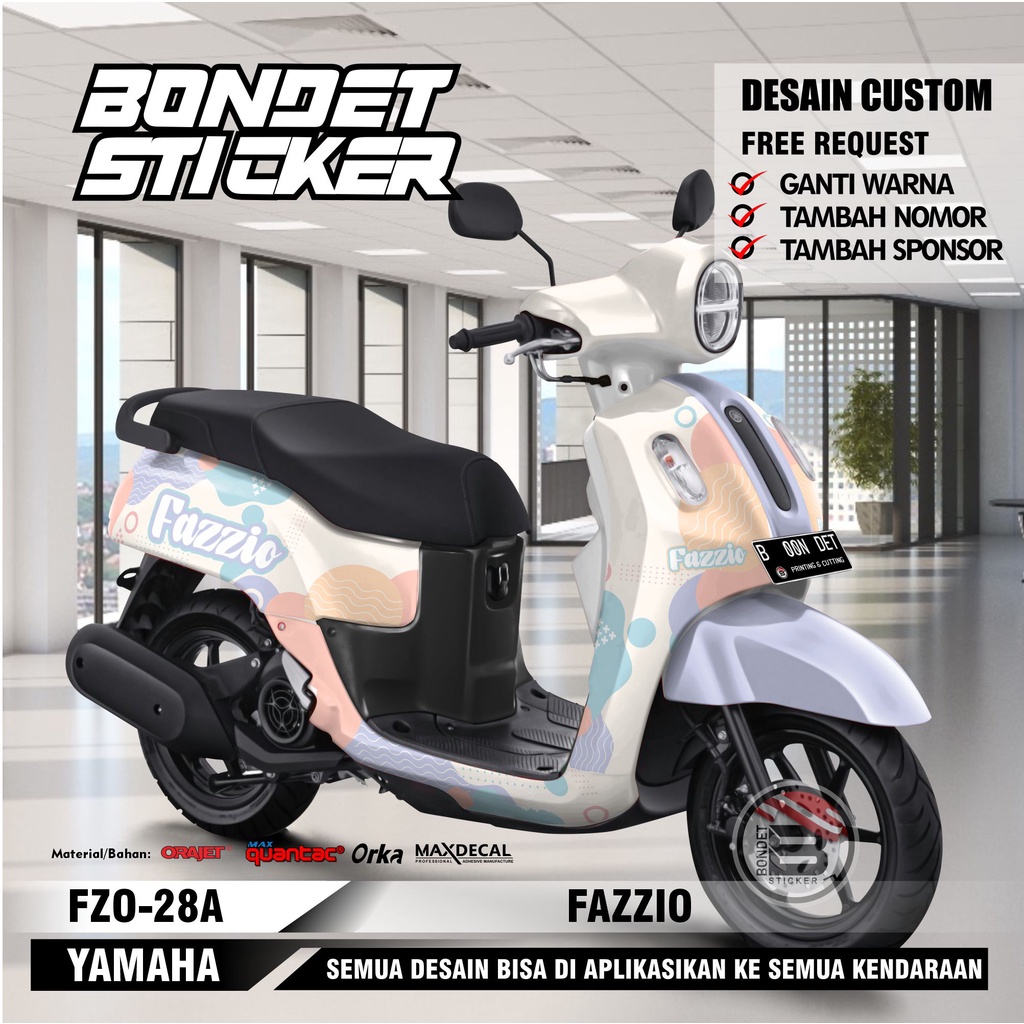 Jual STICKER MOTOR - DECAL YAMAHA FAZZIO FULL BODY KODE FZO-28 | Shopee ...