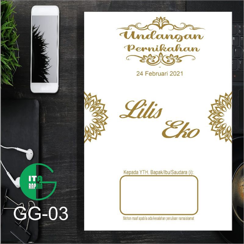 Jual Undangan Pernikahan Rustic, Undangan Sederhana, Murah dan Sudah ...