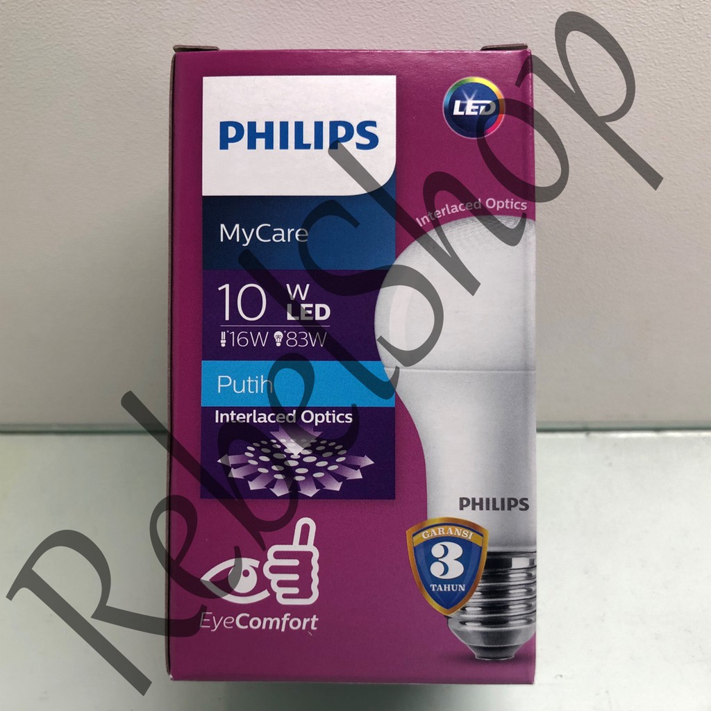 Jual Lampu Bohlam LED Philips Mycare Bulb 10 Watt Putih (10W 10 W 10Watt) | Shopee Indonesia