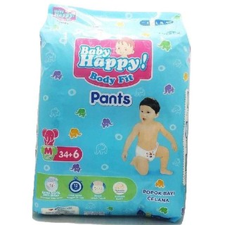 popok bayi baby happy M,L,XL BERBONUS PLUS 6 | Shopee Indonesia